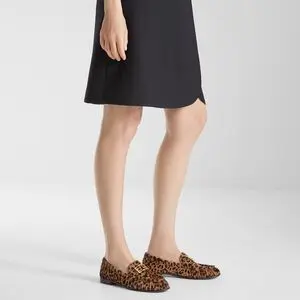Fendi Baguette Leopard Printed Loafers - Brown