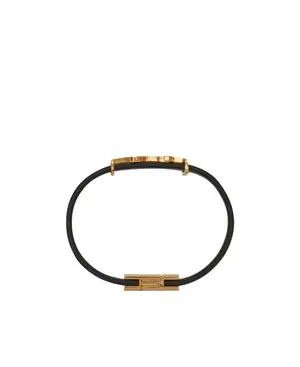 Saint Laurent Opyum Logo Plaque Bracelet - Black