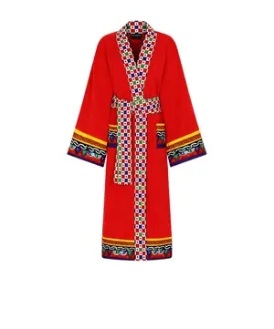 Dolce & Gabbana Dolce Gabbana Terry Belted Bathrobe - Red