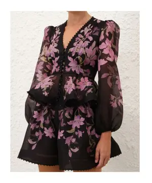 Zimmermann Dawning V-neck Beaded Blouse