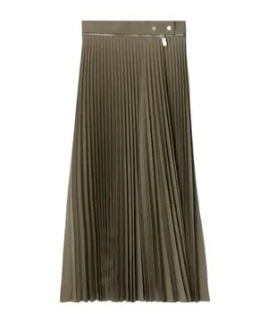 Burberry Pleated Skirt With Zip Detail