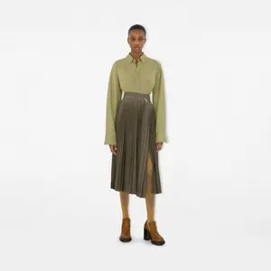 Burberry Pleated Skirt With Zip Detail
