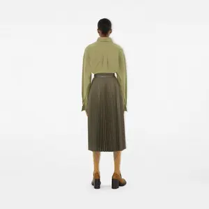 Burberry Pleated Skirt With Zip Detail