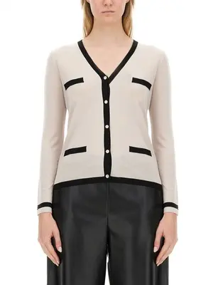 Max Mara V-neck Buttoned Cardigan With Long Sleeves