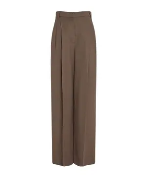 Brunello Cucinelli Pleated Straight-leg Trousers - Brown