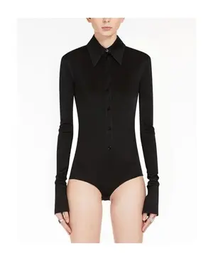 Sportmax Long Sleeve Buttoned Bodysuit
