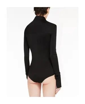 Sportmax Long Sleeve Buttoned Bodysuit