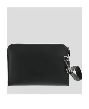 Dolce & Gabbana Logo Embossed Zipped Clutch Bag