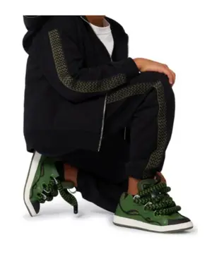 LANVIN Lace-up Curb Sneakers - Green