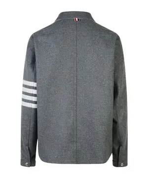 Thom Browne Striped Buttoned Jacket