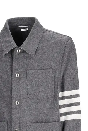 Thom Browne Striped Buttoned Jacket