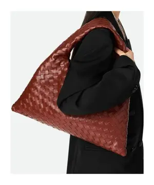 Bottega Veneta Intrecciato Leather Shoulder Bag - Brown