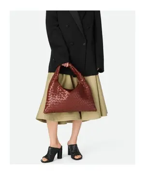 Bottega Veneta Intrecciato Leather Shoulder Bag - Brown