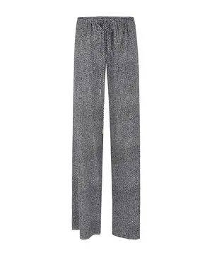 Ermanno Scervino Houndstooth Wide-leg Pants - Black