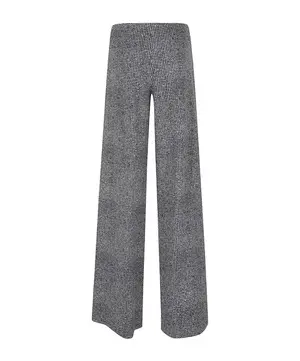 Ermanno Scervino Houndstooth Wide-leg Pants - Black