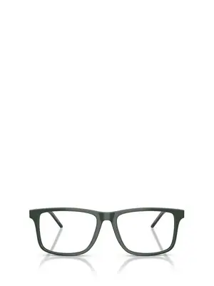 Emporio Armani Rectangular Full Rim Eyeglasses - Black