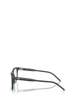 Emporio Armani Rectangular Full Rim Eyeglasses - Black