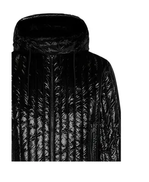 Emporio Armani Logo Embroidered Hooded Padded Jacket