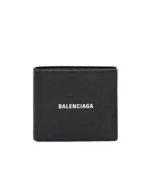 Balenciaga Logo Bifold Wallet - Black