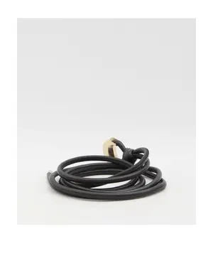 GOLDEN GOOSE Tubular Waist Belt With Western Buckle - Black