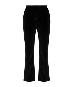 La DoubleJ 24/7 Velvet Flared Pants - Black