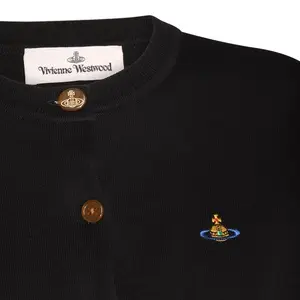 VIVIENNE WESTWOOD Orb Embroidered Knitted Cardigan