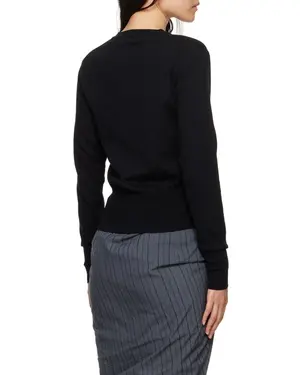 VIVIENNE WESTWOOD Orb Embroidered Knitted Cardigan