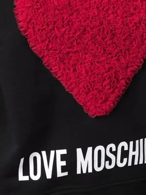 Moschino 3d Heart Sweatshirt - Black