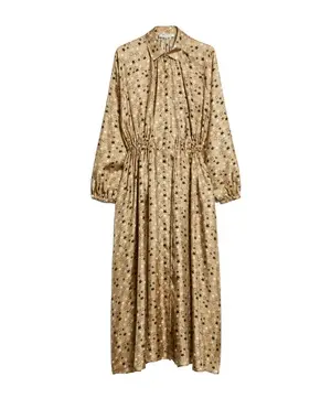 Max Mara Silk Twill Midi Shirt Dress - Honey