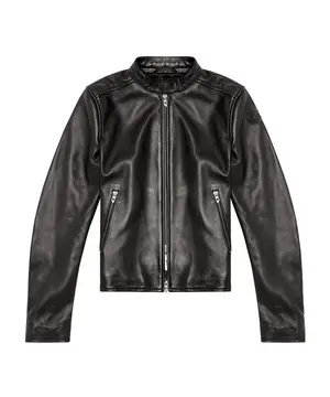 DIESEL® L-ayla Zipped Leather Biker Jacket - No