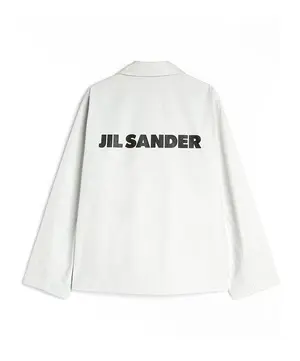 JIL SANDER Logo Emblem Button Jacket - Grey