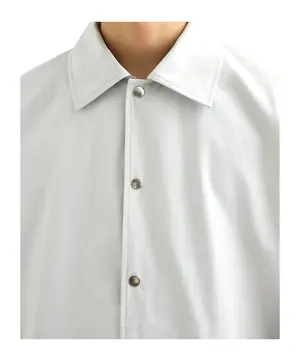 JIL SANDER Logo Emblem Button Jacket - Grey