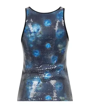 DIESEL® T-unky Top With All-over Sequins And Floral Print