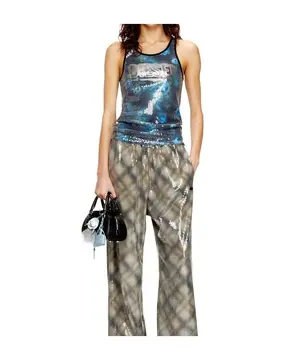 DIESEL® T-unky Top With All-over Sequins And Floral Print
