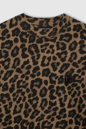 ANINE BING Leopard Print Oversized T-shirt