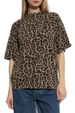 ANINE BING Leopard Print Oversized T-shirt