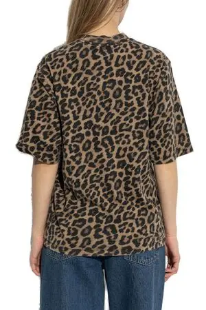 ANINE BING Leopard Print Oversized T-shirt