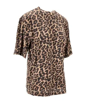 ANINE BING Leopard Print Oversized T-shirt - Black