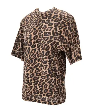 ANINE BING Leopard Print Oversized T-shirt - Black