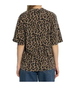 ANINE BING Leopard Print Oversized T-shirt - Black