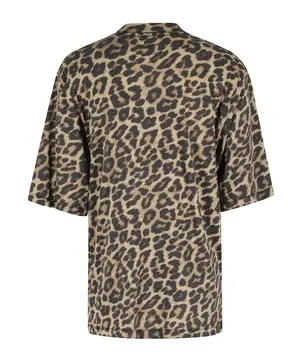 ANINE BING Leopard Print Oversized T-shirt - Black