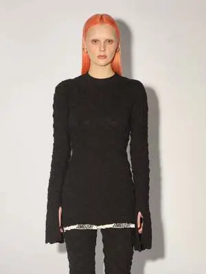 AMBUSH Logo-print Crewneck Knit Top