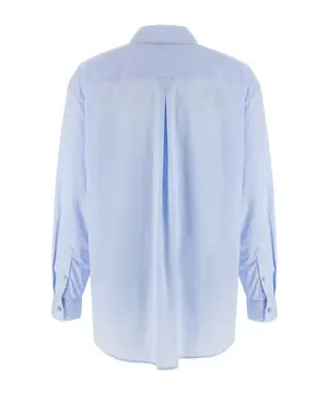 TOTEME Cotton Shirt With Lapel Collar And Button Closure - Blue
