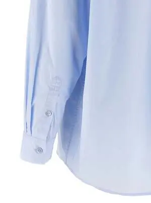 TOTEME Cotton Shirt With Lapel Collar And Button Closure - Blue