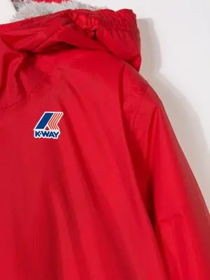 K-WAY Teen Logo Hooded Jacket