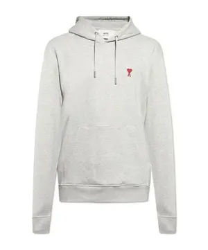 AMI Paris Ami Paris Ami De Coeur Drawstring Hoodie White