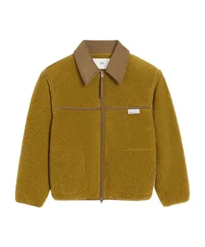 AMI Paris Fleece Zip Up Jacket - 374