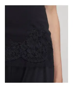 THE ROW Sleeveless V-neck Lace Trim Camisole