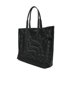 Dolce & Gabbana Logo Printed Mesh Shopper Bag