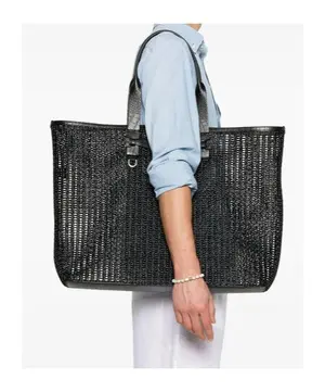 Dolce & Gabbana Logo Printed Mesh Shopper Bag